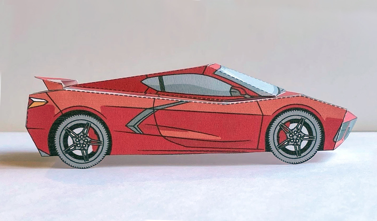 Chris Philpot - C8 Corvette Paper Craft