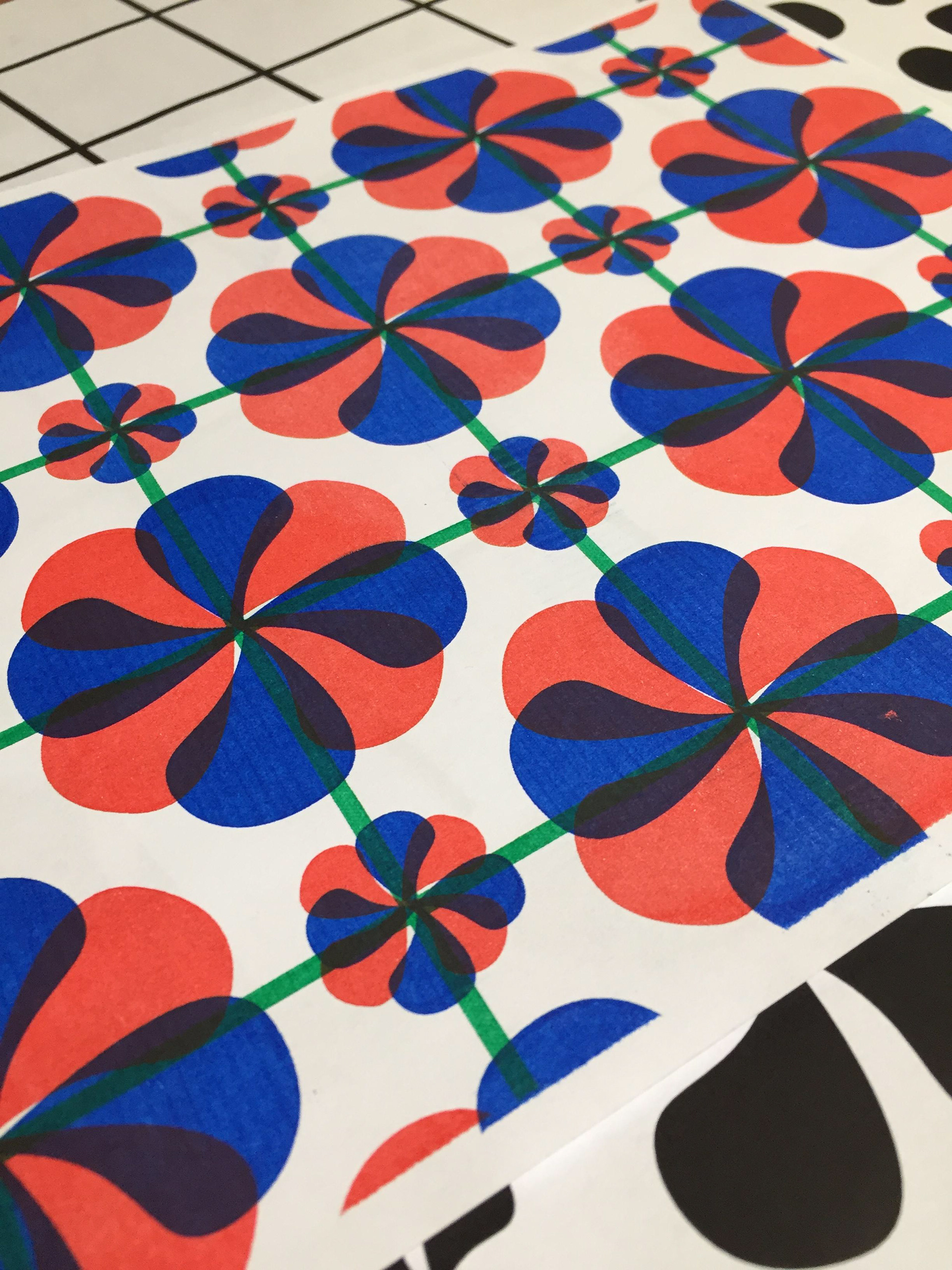 Marcus Fields - visit my portfolio - Riso Pattern