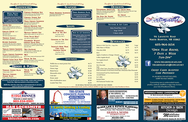 The Airfield Cafe - Menu