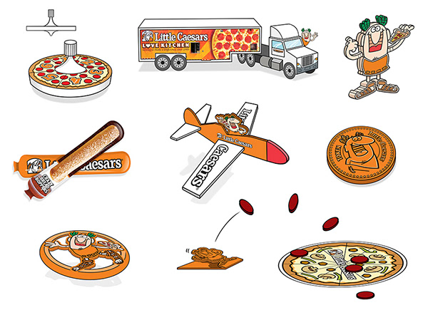 Greg Hardin Illustration - Little Caesars: premium concepts