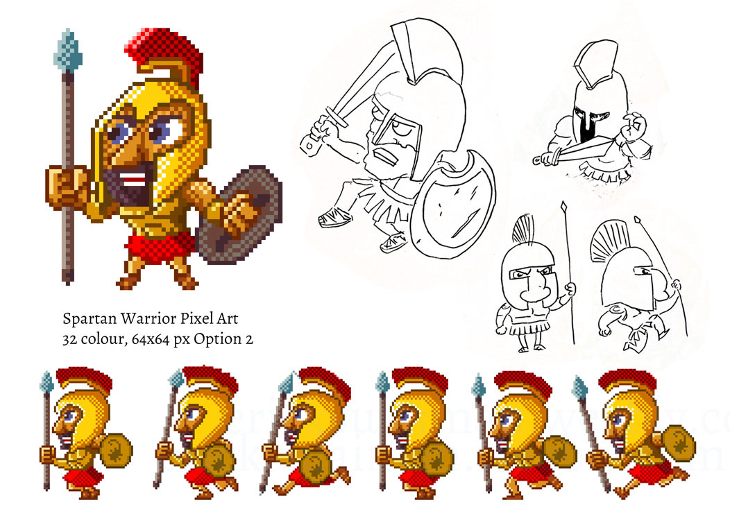Erick Sulaiman - Spartan Warrior Pixel Sprite Animation