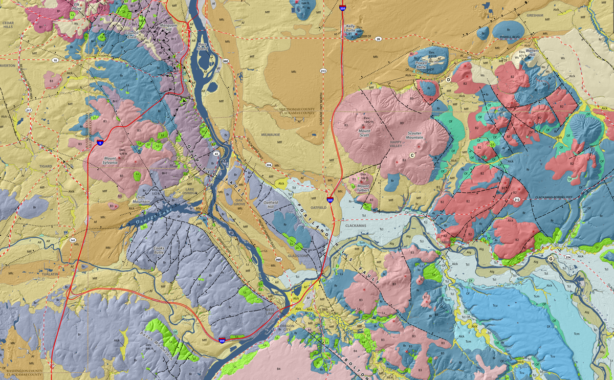 Dan Coe Carto - Surficial Geology of Portland, Oregon