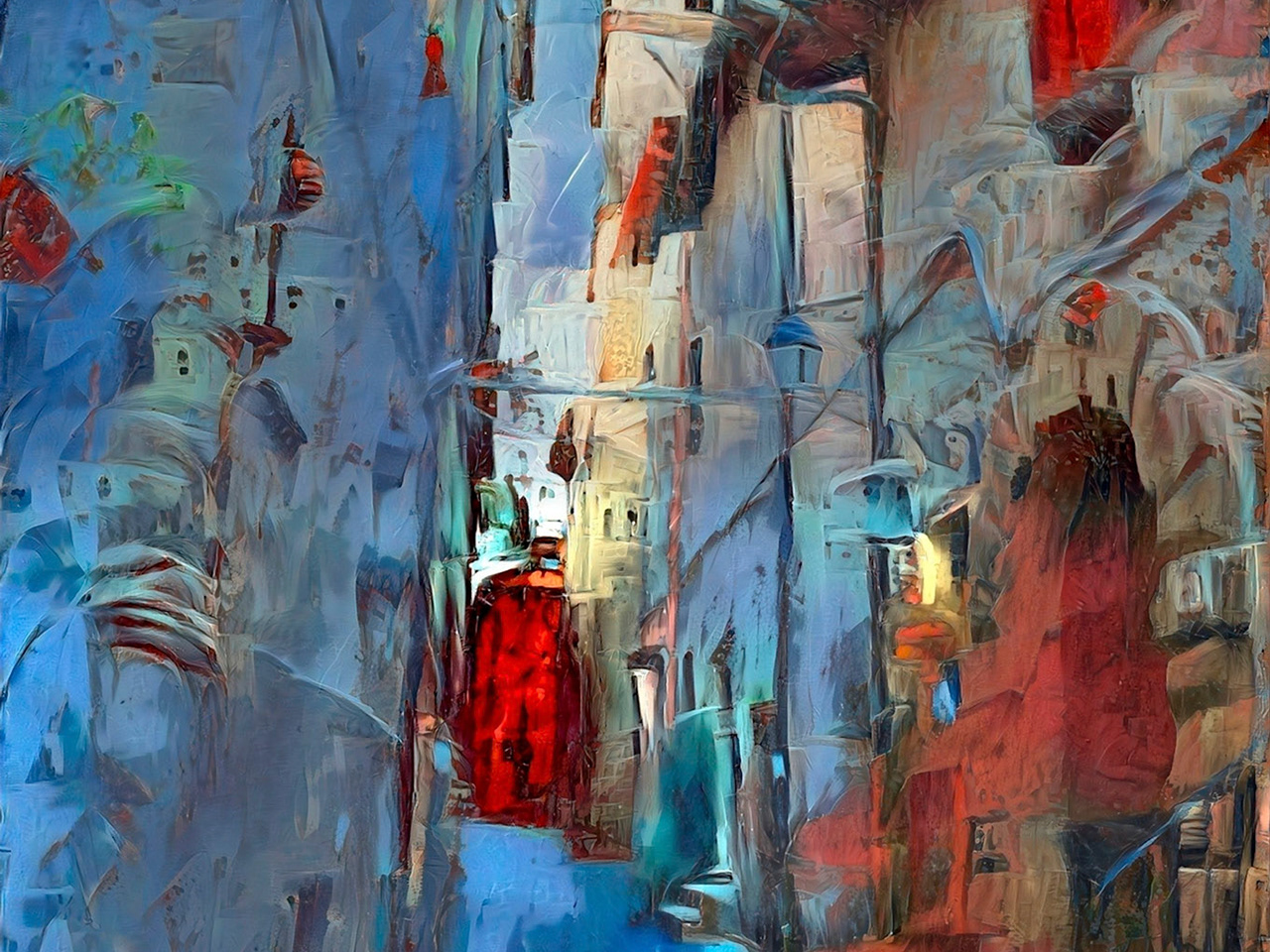 Paintings by Bruno Cerboni & Artificial Intelligence