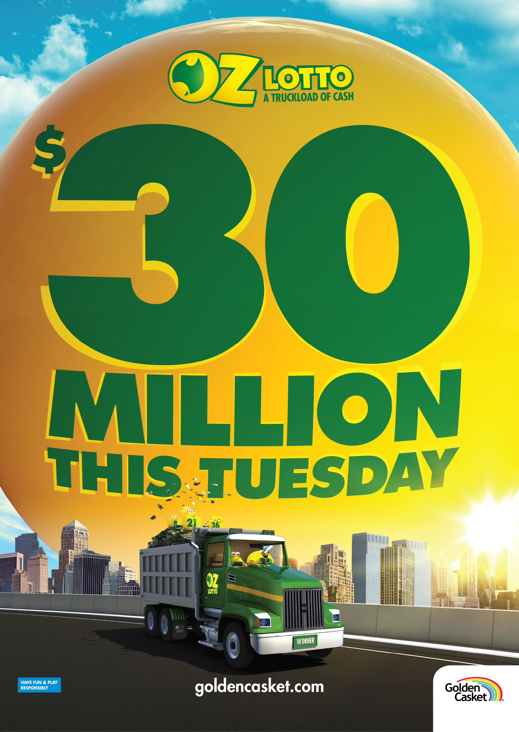 Santi Drane - Oz Lotto Jackpot POS