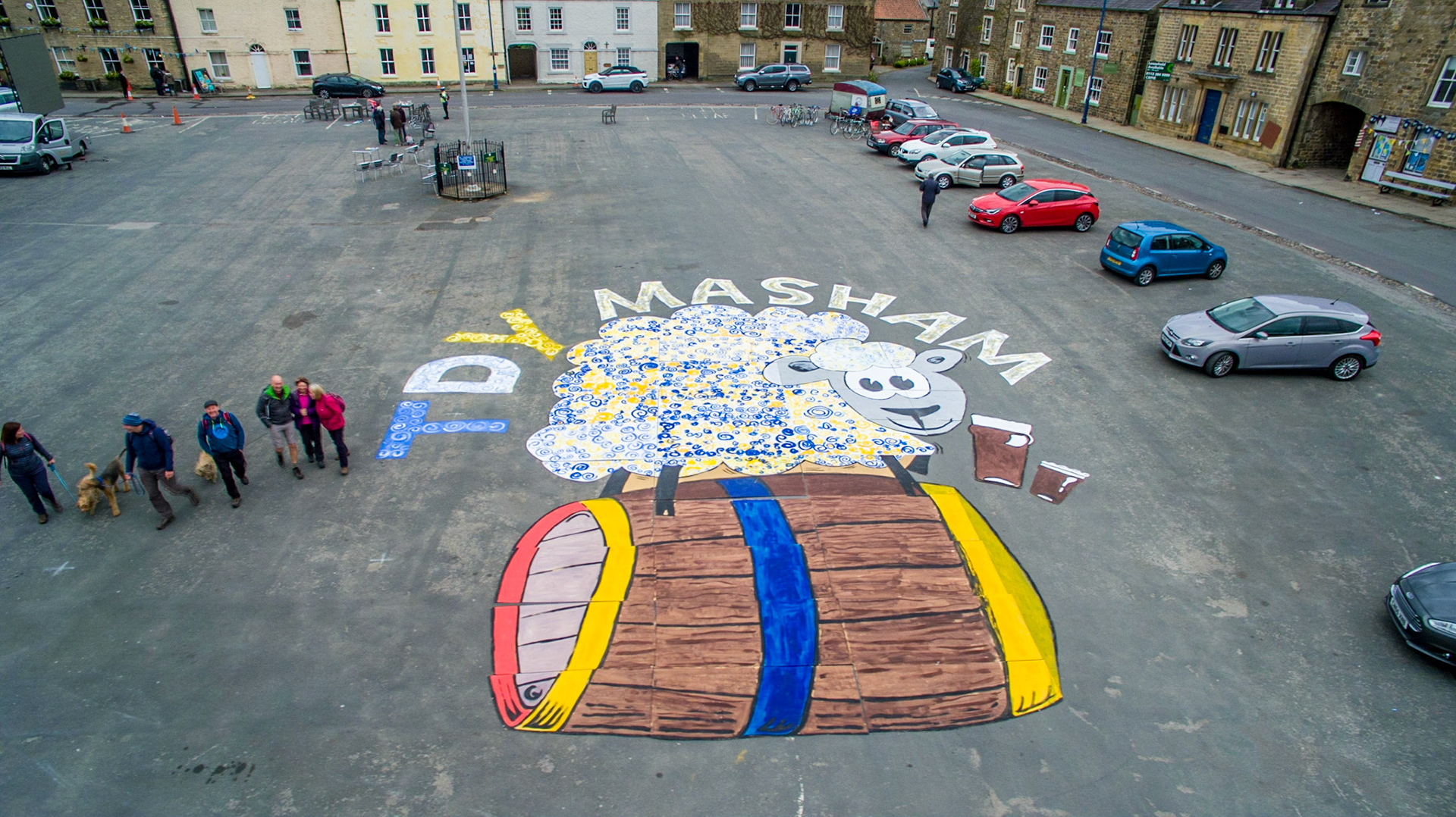 Blue Sky Thinking - Masham Square Land Art - Tour de Yorkshire 2019