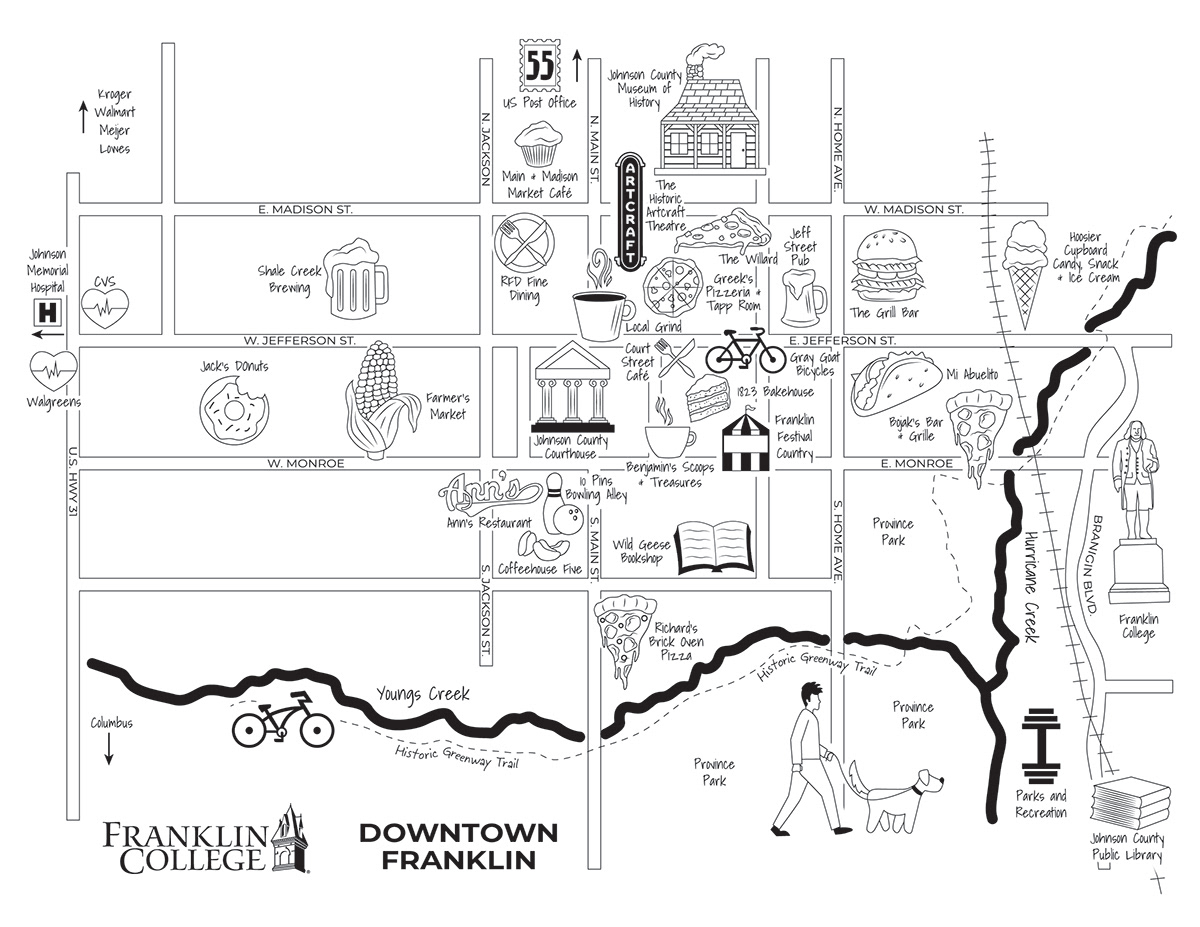 Lucas Smith - Illustrated Downtown Franklin Map