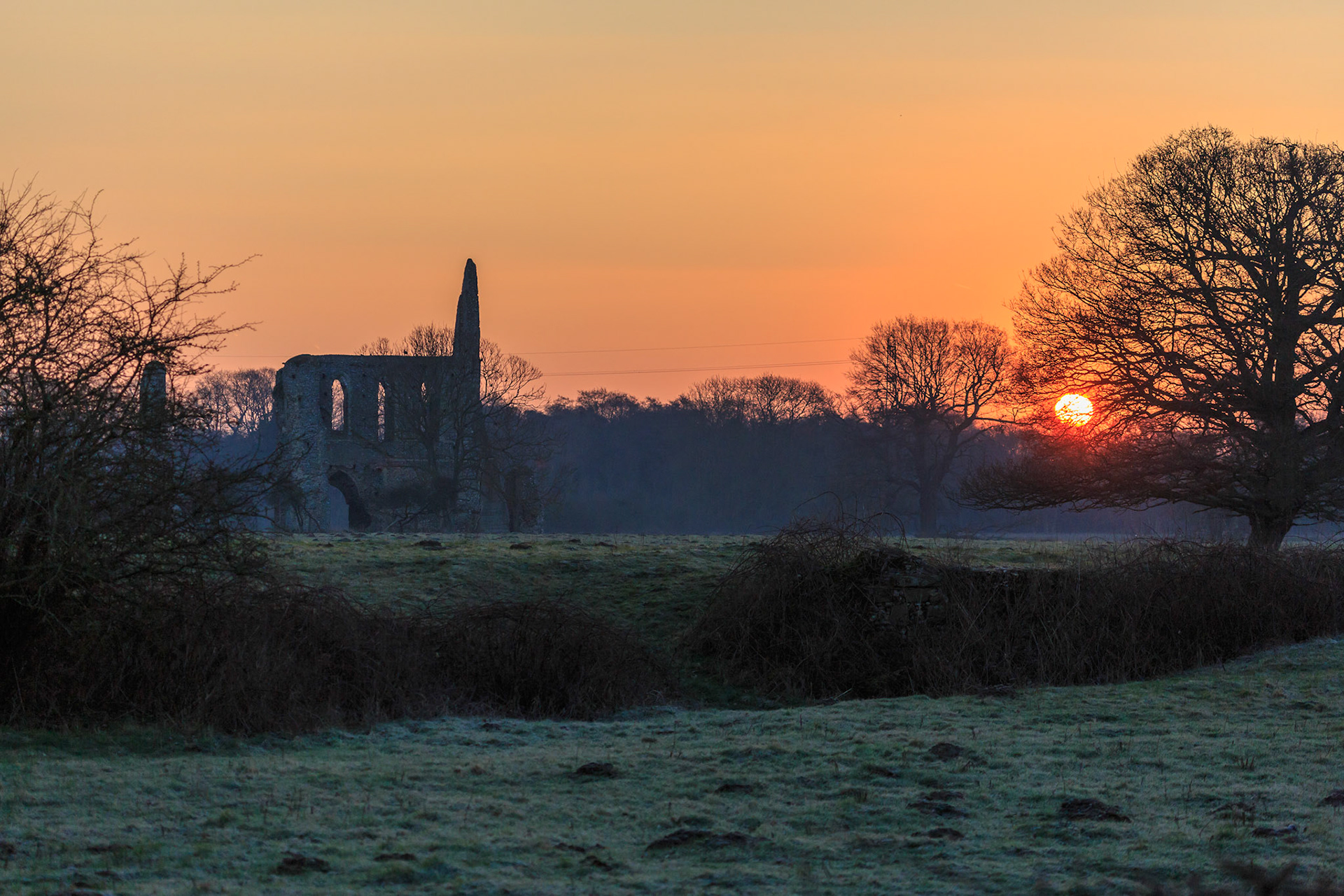 The Surrey Journal - Sunrise over Newark Priory