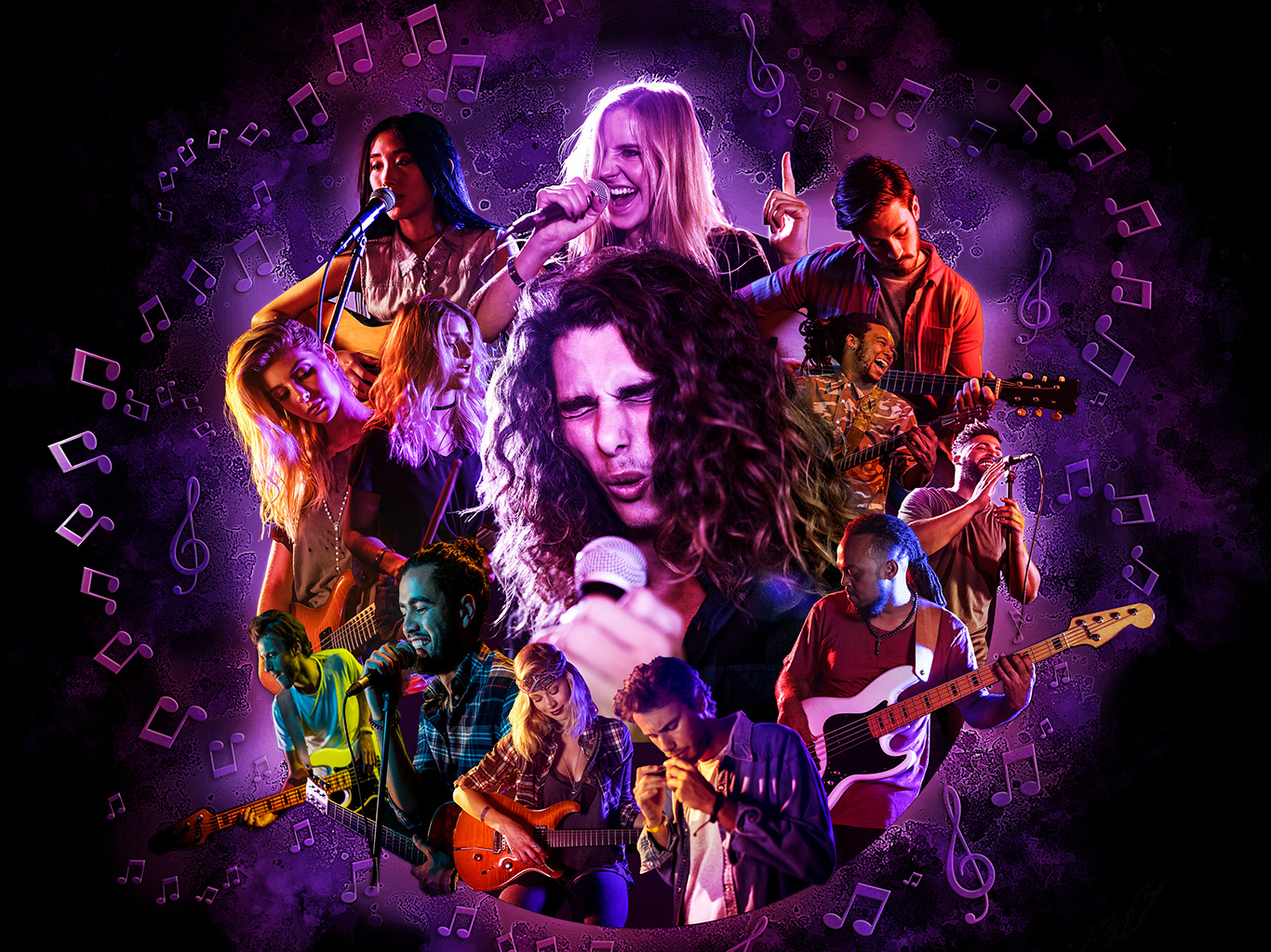 NMN Art & Design - Rock and Roll Collage