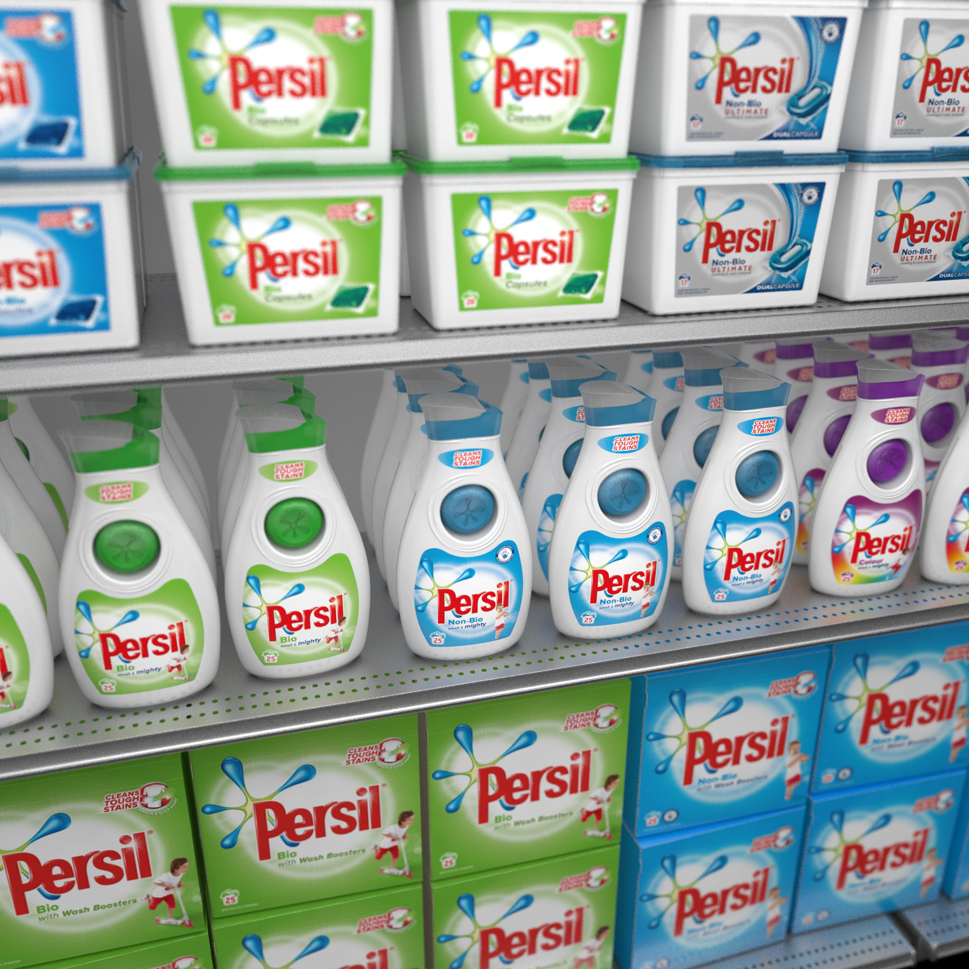 arbitrary visualisation - Persil / Omo bottle packaging