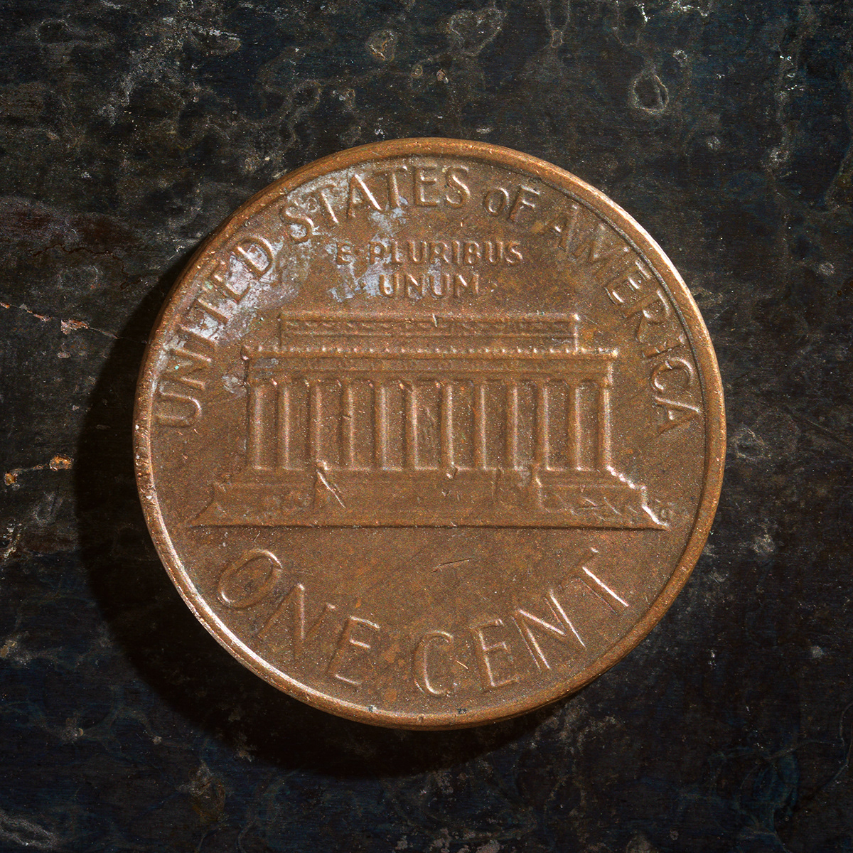 Messed Up Money - Fine Art Coin Photography - Penny - Tails 1976 - 2000