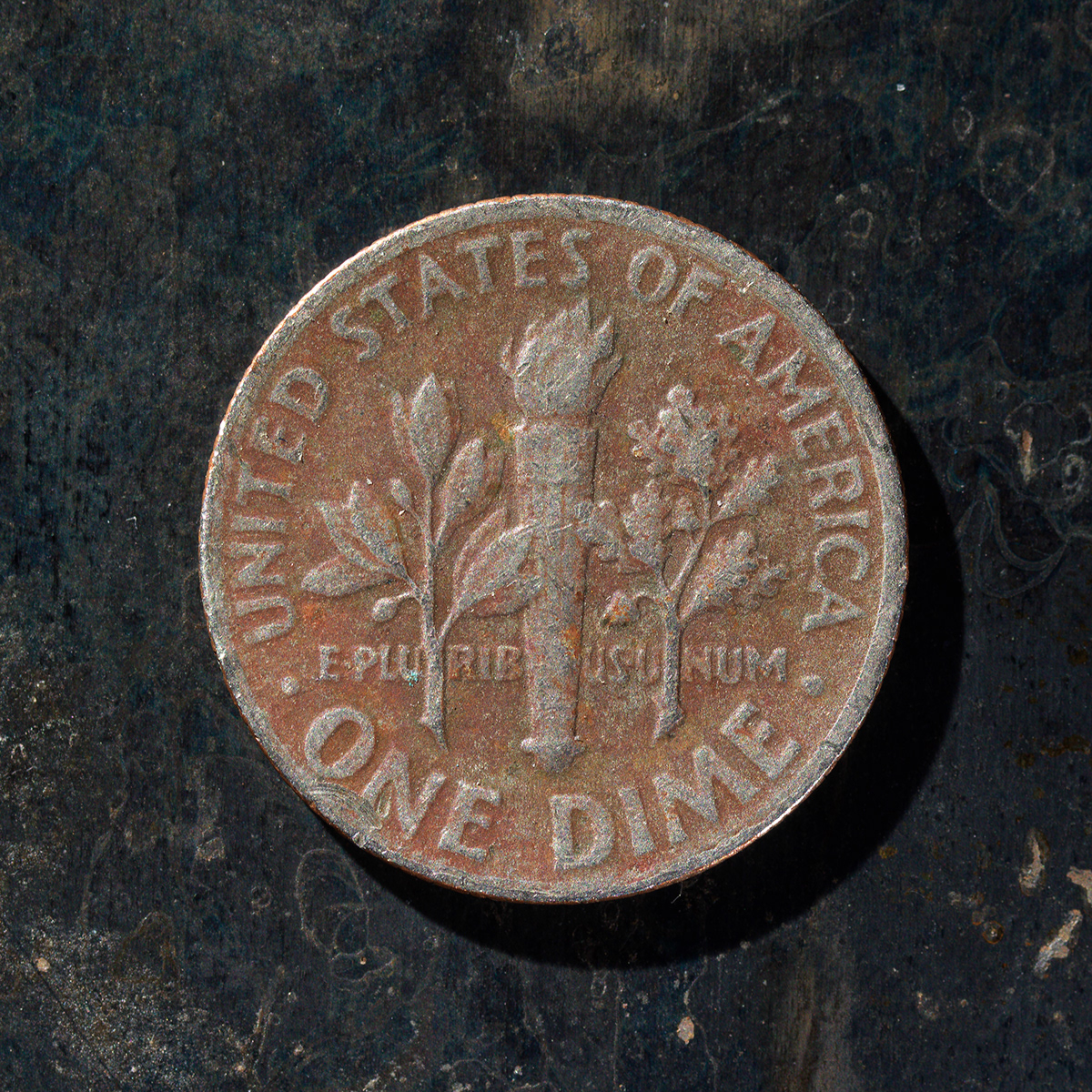 Messed Up Money - Fine Art Coin Photography - Dime - Tails 1964 - 1970