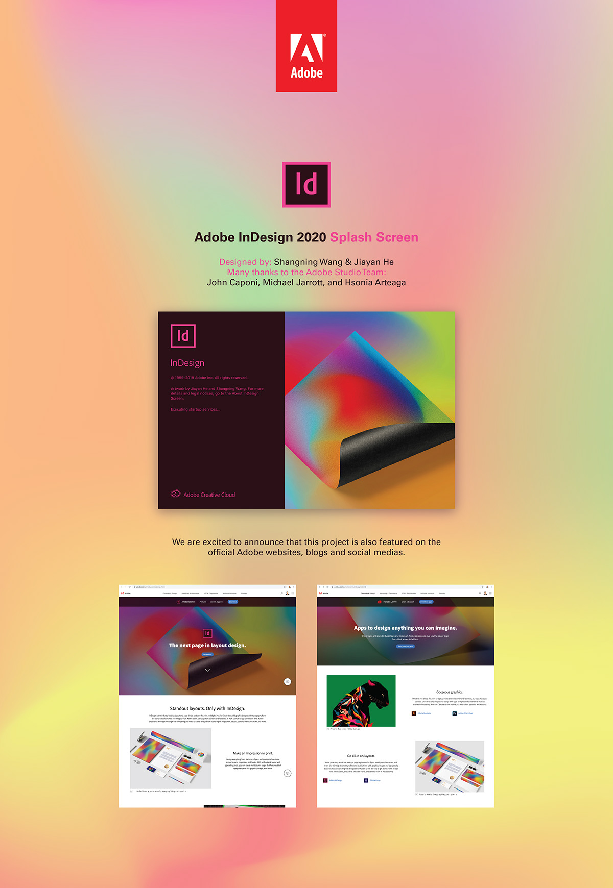 Shangning Wang - Adobe InDesign 2020 Splash Screen -Experimental posters