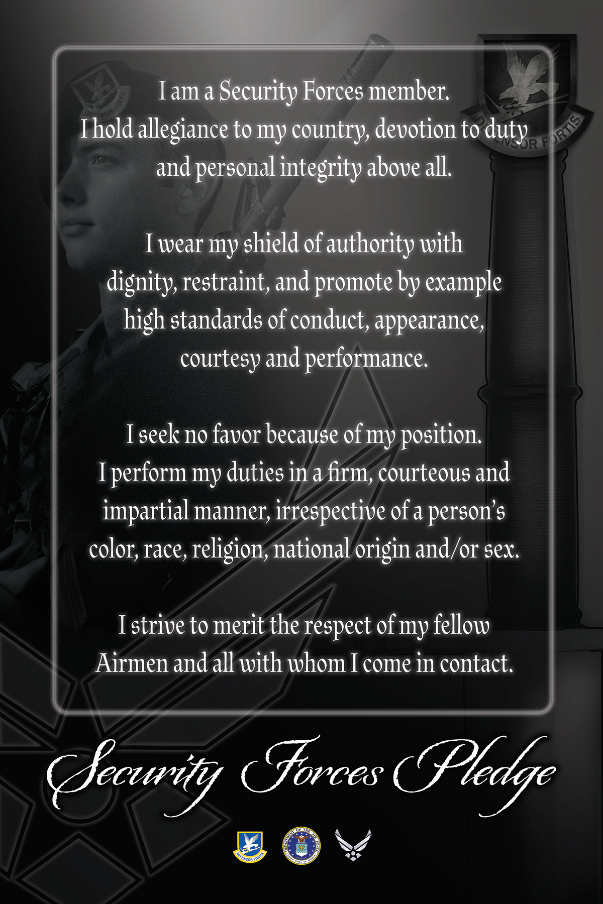 Christopher Fairburn - SECURITY FORCES PLEDGE