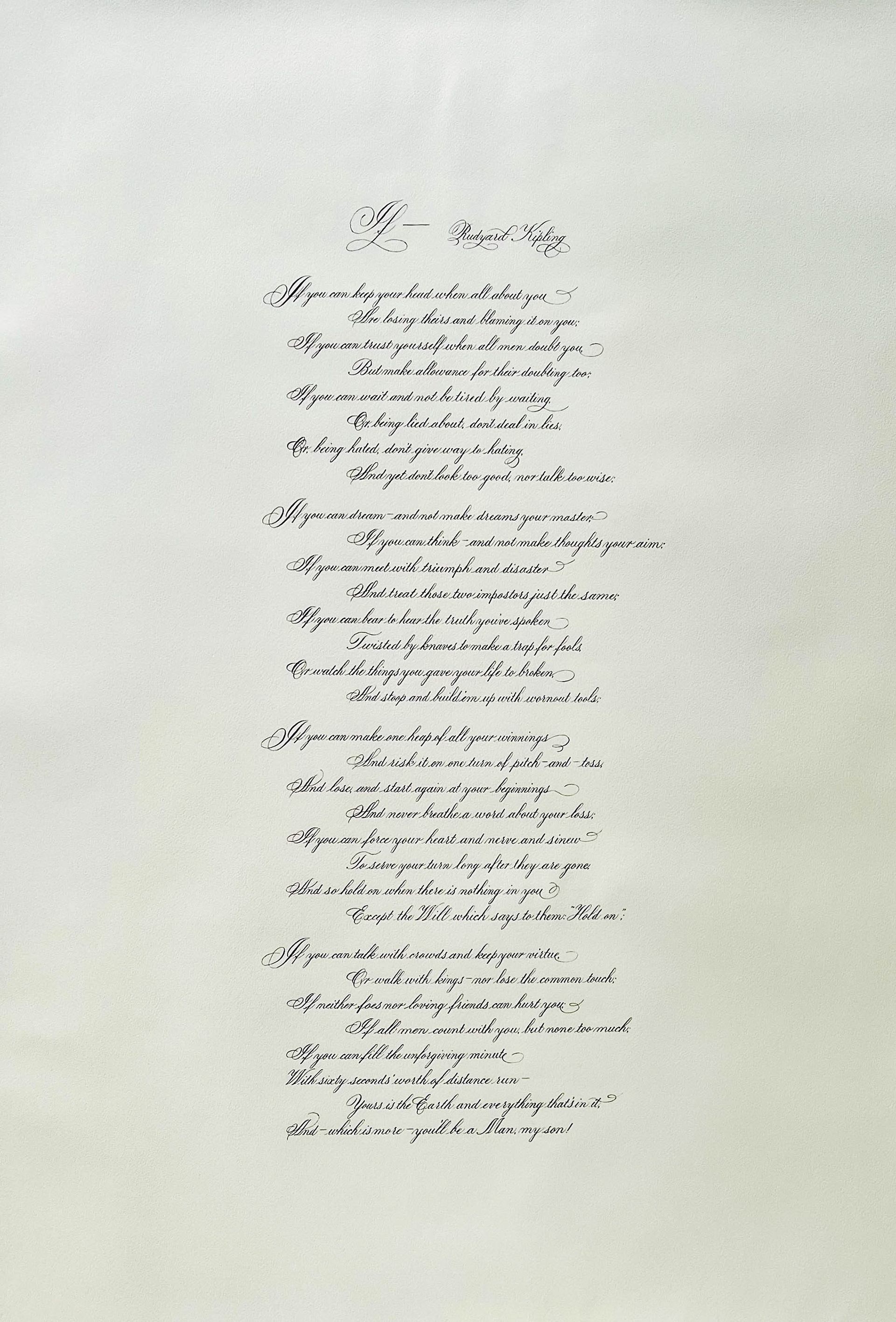 Brandon Couture Calligraphy - Custom Calligraphy Projects